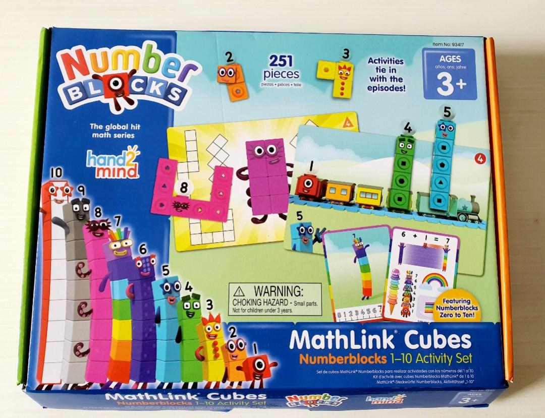 Like New!! hand2mind NUMBERBLOCKS MathLink Cubes 1-10 Activity Set ...