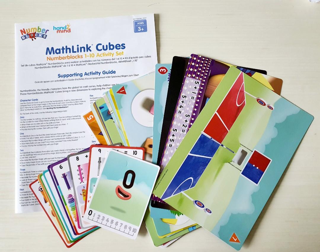 Like New!! hand2mind NUMBERBLOCKS MathLink Cubes 1-10 Activity Set ...