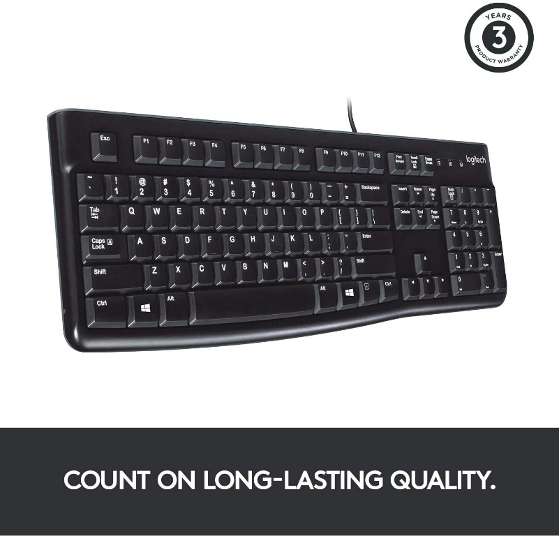 Logitech 920-002478 K120 Wired Keyboard, Black [1288], Computers & Tech ...