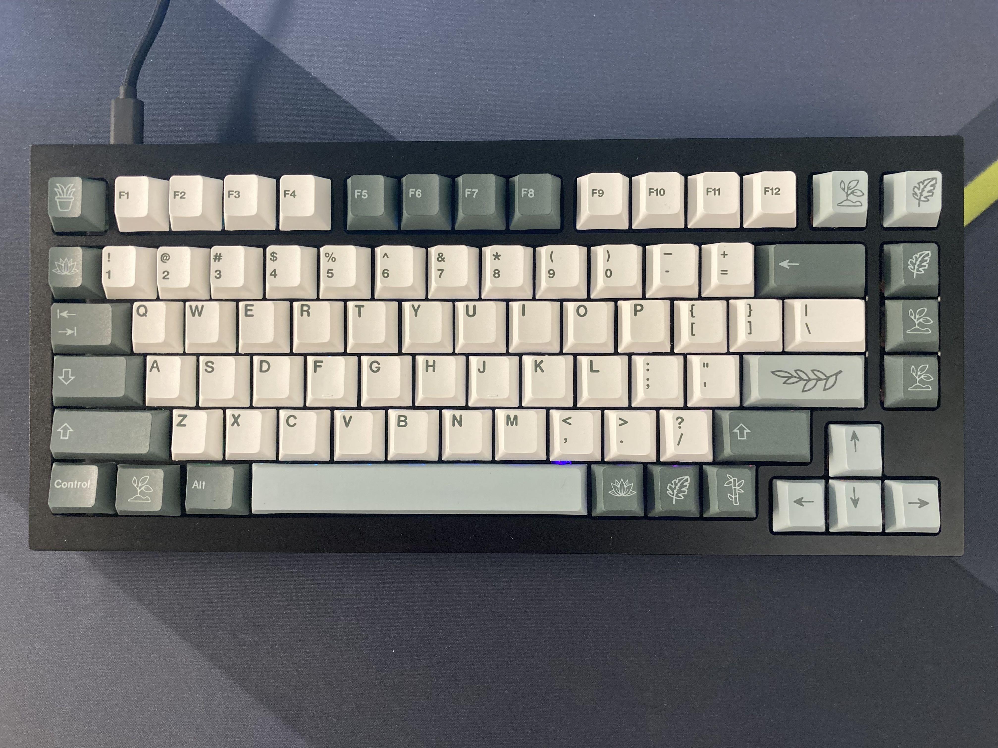 Modded Keychron Q1 + Lubed Gateron Milky Yellow (Milky Top Black Bottom ...
