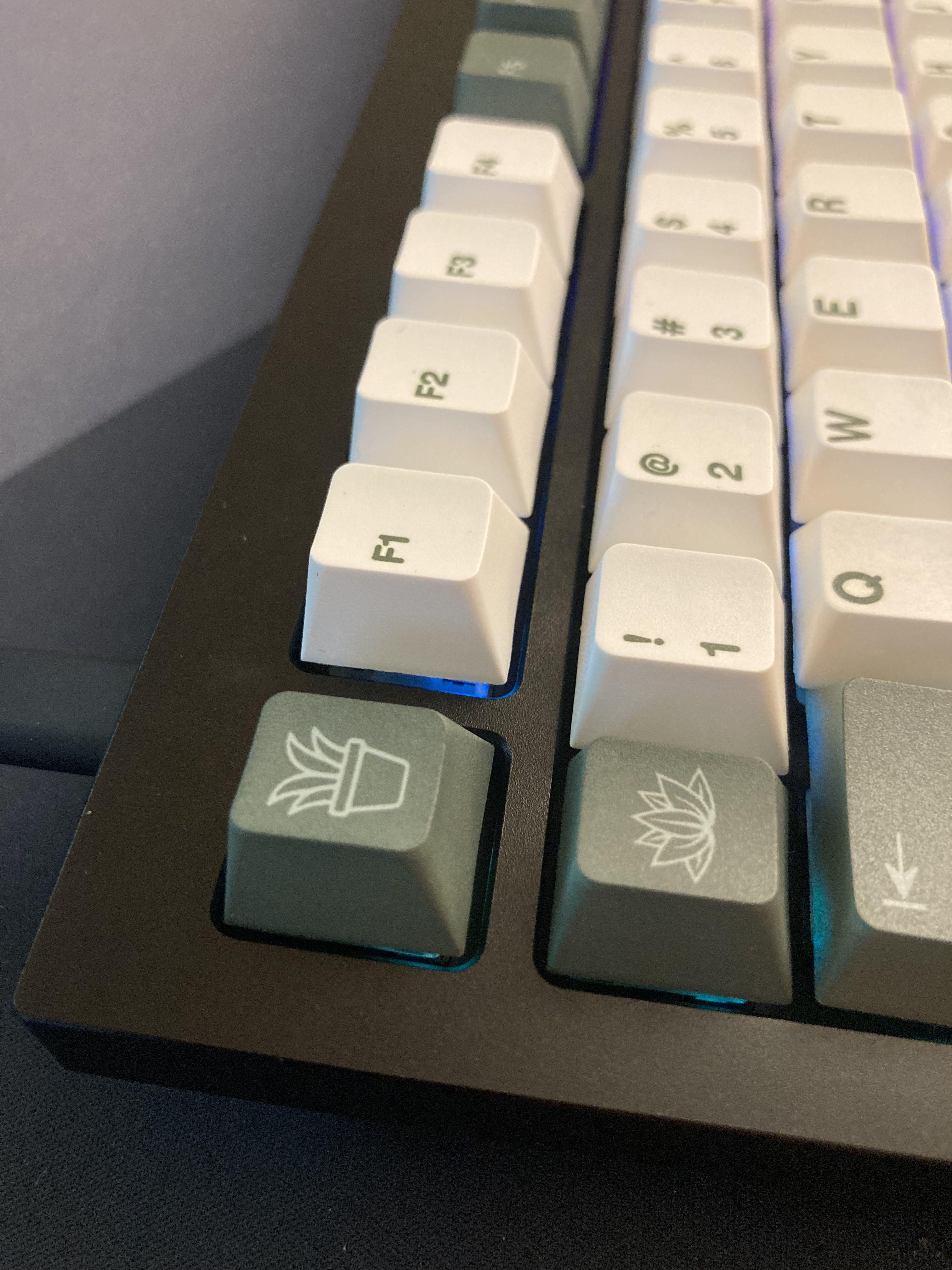 Modded Keychron Q1 + Lubed Gateron Milky Yellow (Milky Top Black Bottom) Custom Mechanical ...