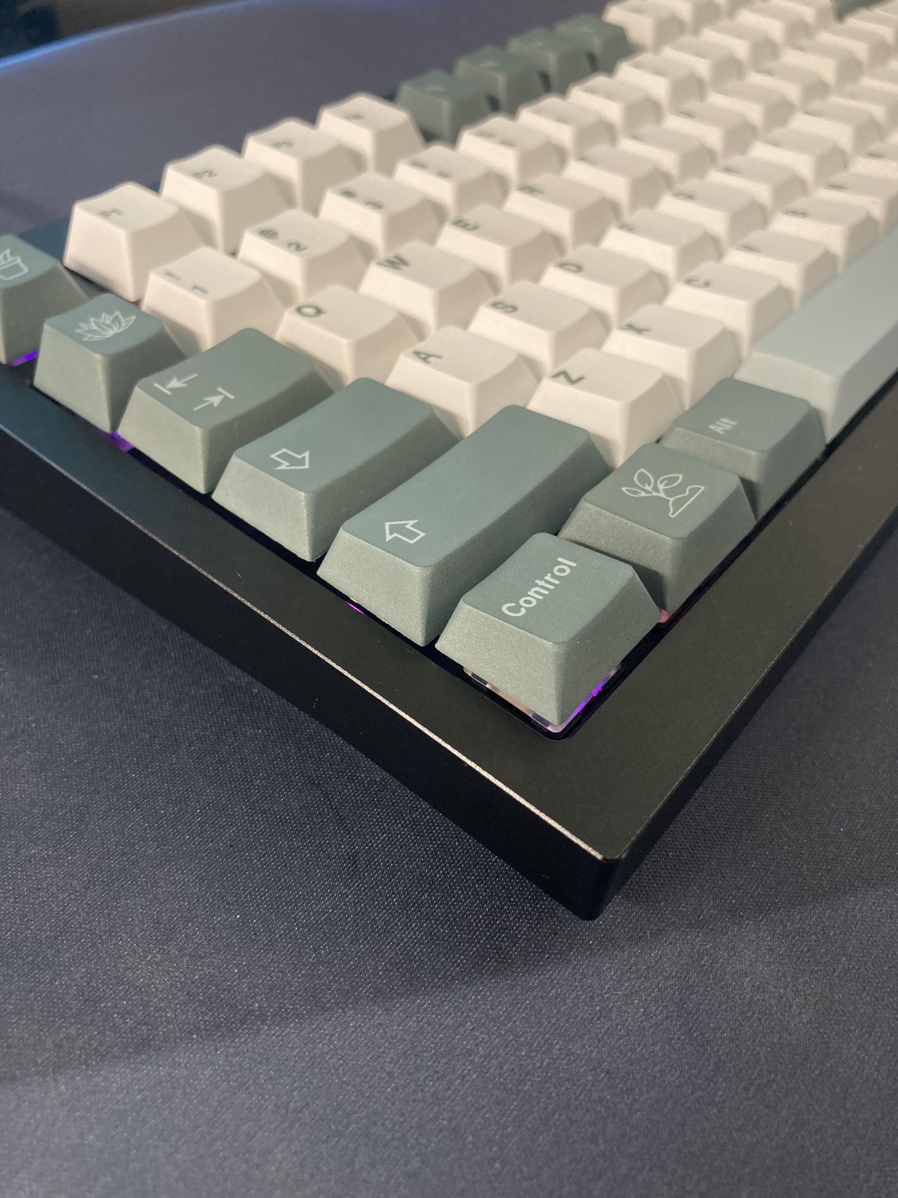 Modded Keychron Q1 + Lubed Gateron Milky Yellow (Milky Top Black Bottom) Custom Mechanical ...