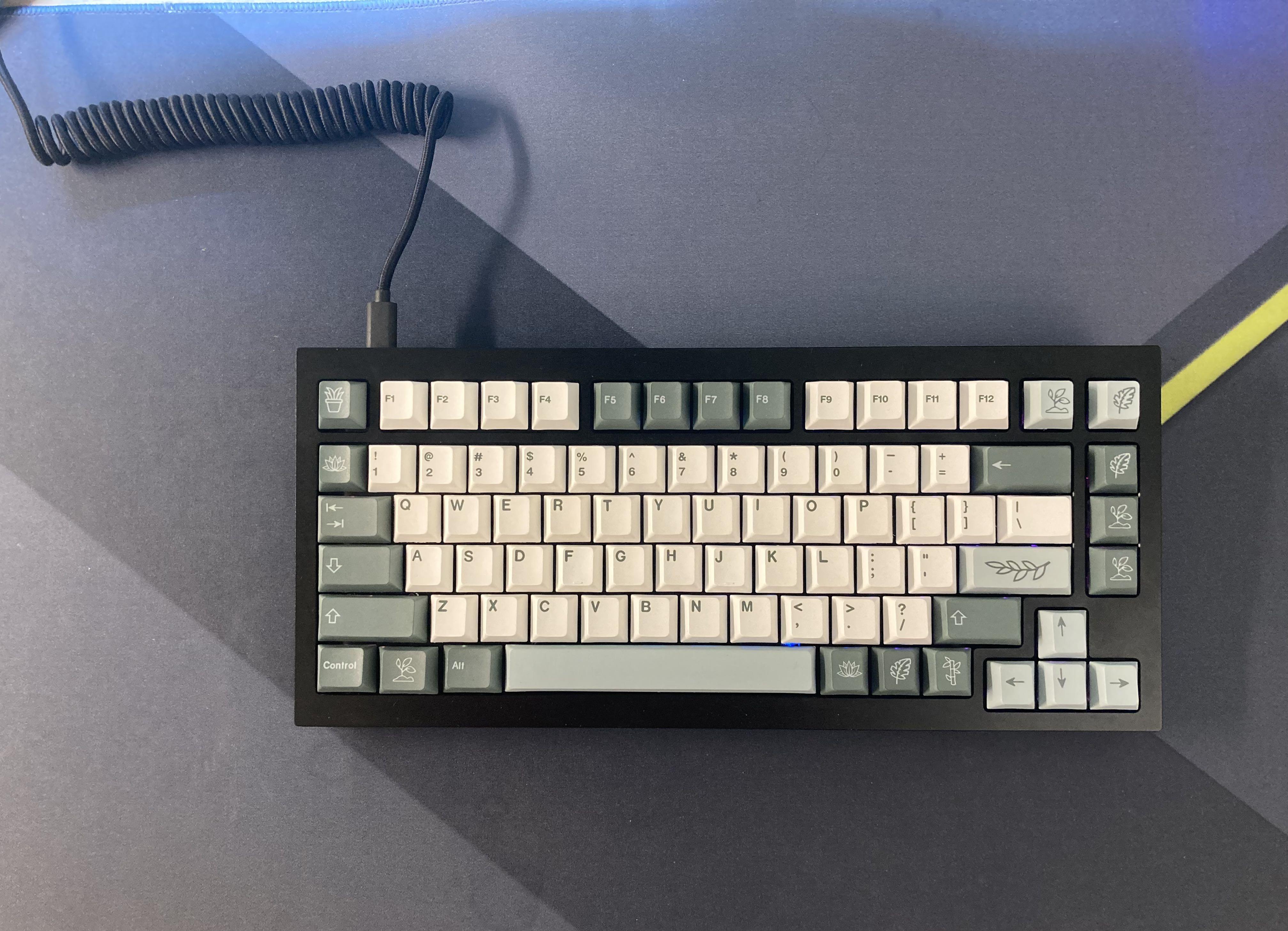 Modded Keychron Q1 + Lubed Gateron Milky Yellow (Milky Top Black Bottom ...