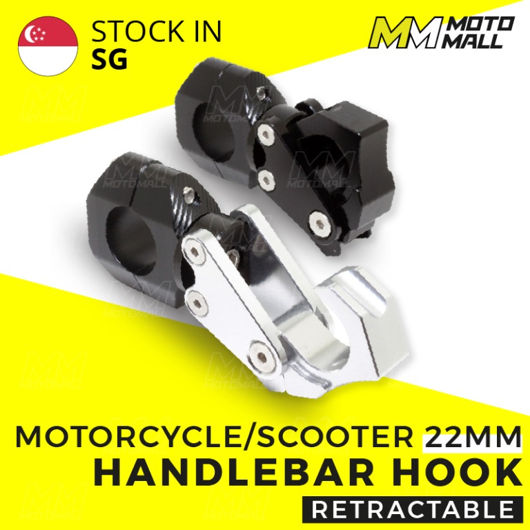 Motorcycle/Scooter 22mm Handlebar Hook (Retractable), Motorcycles ...
