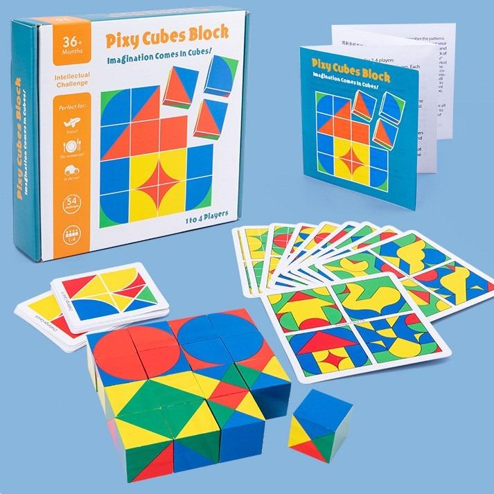 MTRADE Pixy Wooden Cubes Block Puzzle Game / Preschool Kids Toy ...