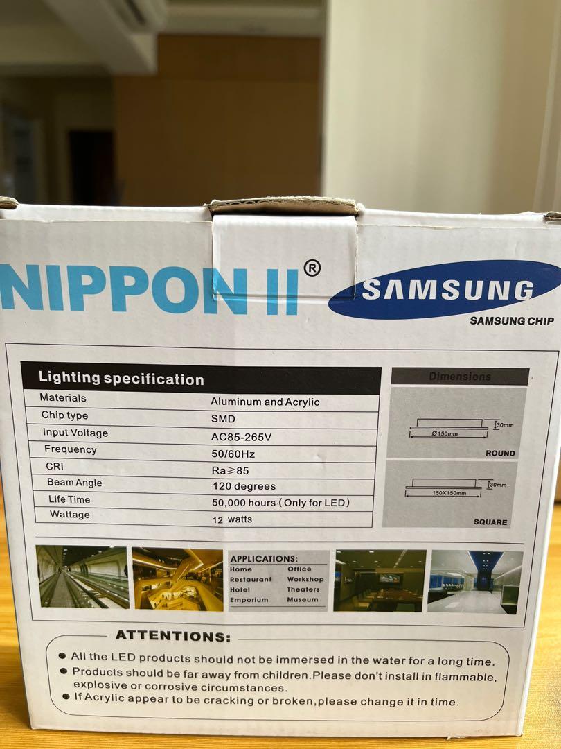 New Samsung LED Panel light, Furniture & Home Living, Lighting & Fans ...