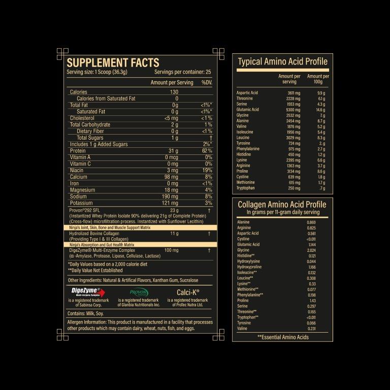 Ninja Gains : Protein Powder and Collagen, Health & Nutrition, Health ...