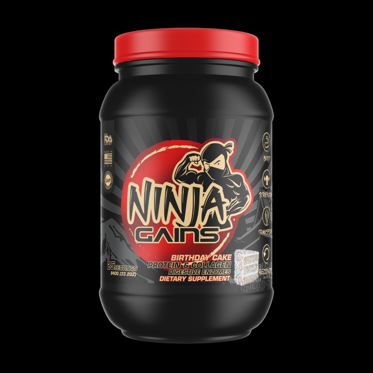 Ninja Gains : Protein Powder and Collagen, Health & Nutrition, Health ...