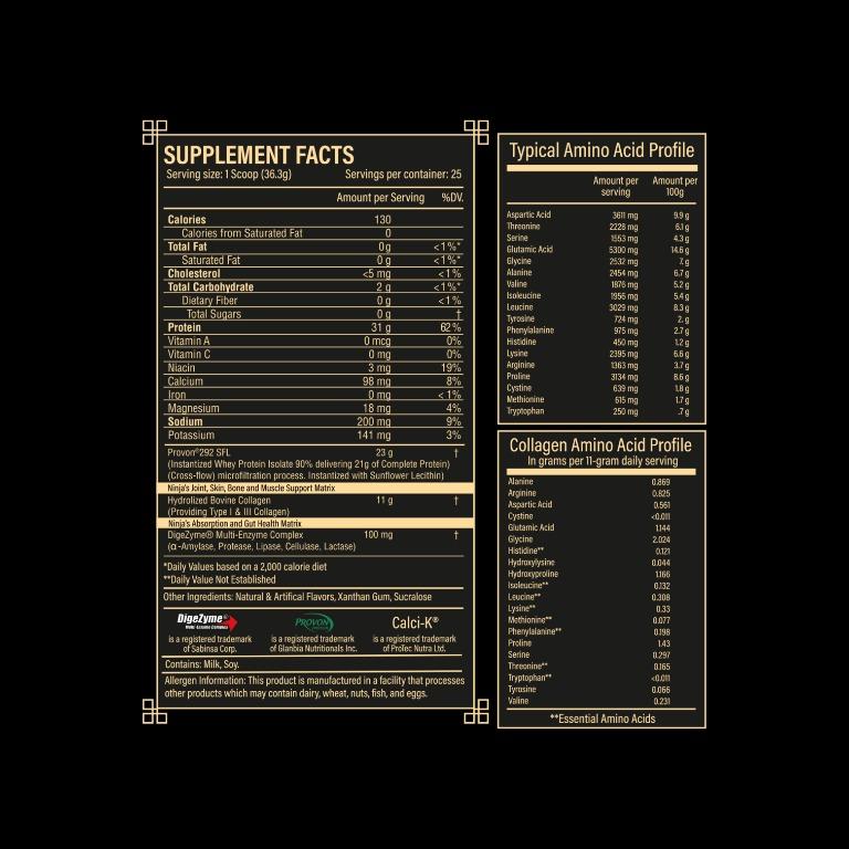 Ninja Gains : Protein Powder and Collagen, Health & Nutrition, Health ...