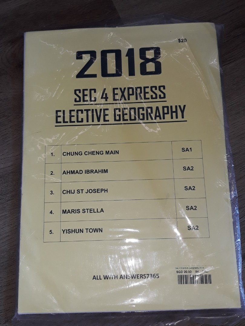 O-levels elective geography practice papers, Hobbies & Toys, Books ...