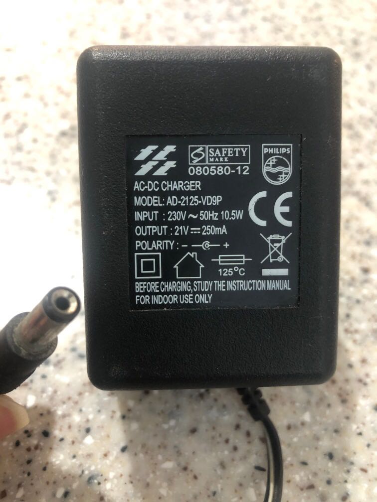 Philips AC-DC charger - model AD-2125-VD9P, Computers & Tech, Parts ...