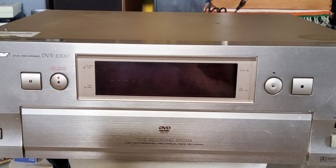 PIONEER DVR-2000 DVD RECORDER. MADE IN JAPAN. 100 VOLTS. WITH REMOTE ...