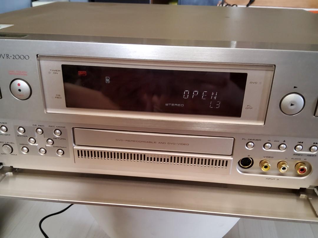 PIONEER DVR-2000 DVD RECORDER. MADE IN JAPAN. 100 VOLTS. WITH REMOTE ...