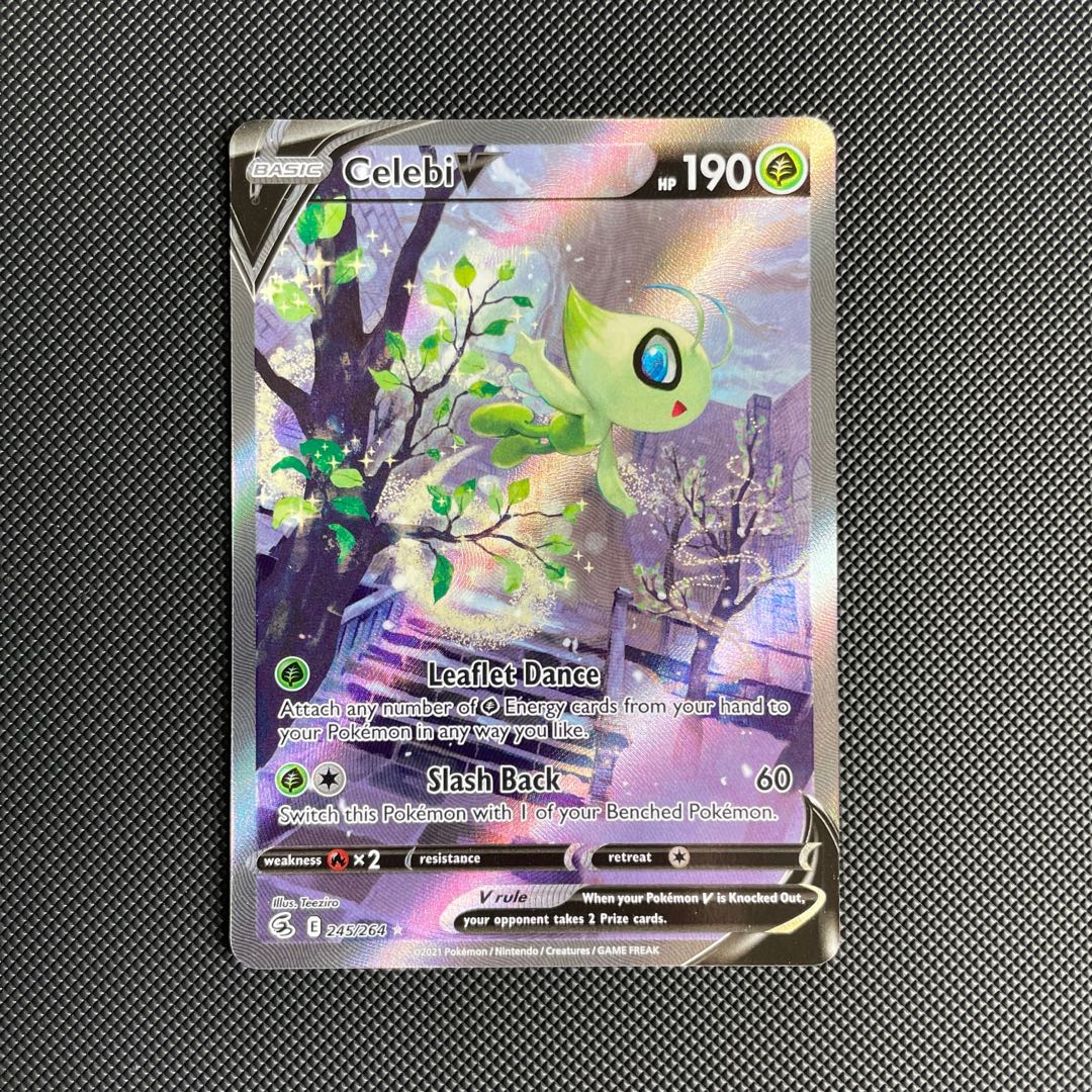 Pokemon TCG Celebi Alternate Art Ultra Rare fusion strike, Hobbies ...