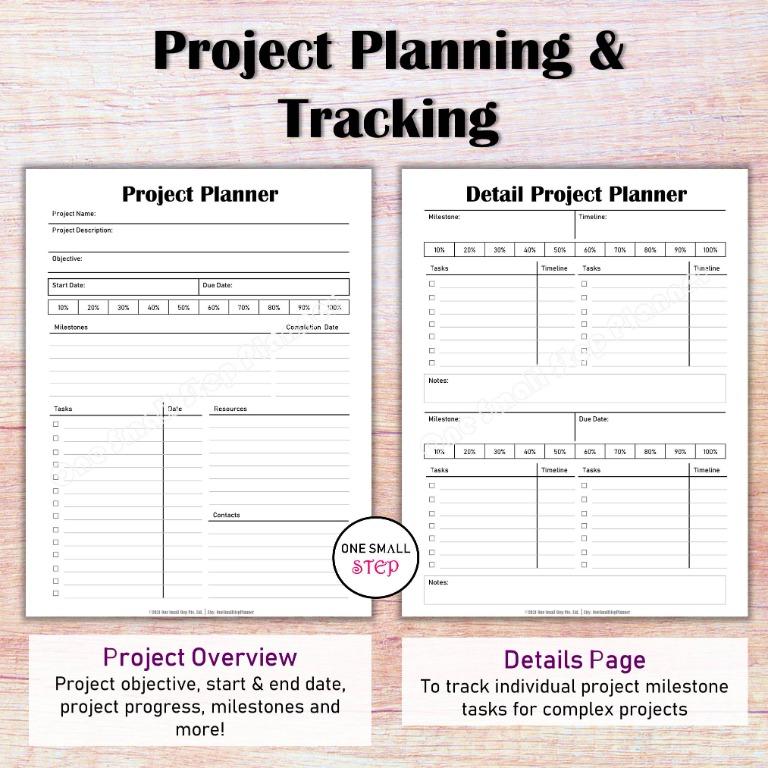 Project Management Planner Bundle Printable, Project Planner Business ...