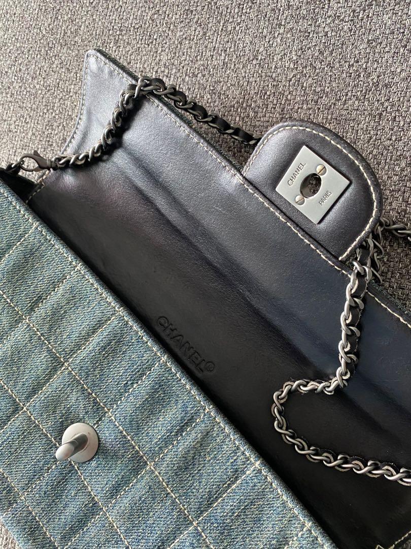 RARE! Chanel Denim Choco Flap Bag, Women's Fashion, Bags & Wallets ...
