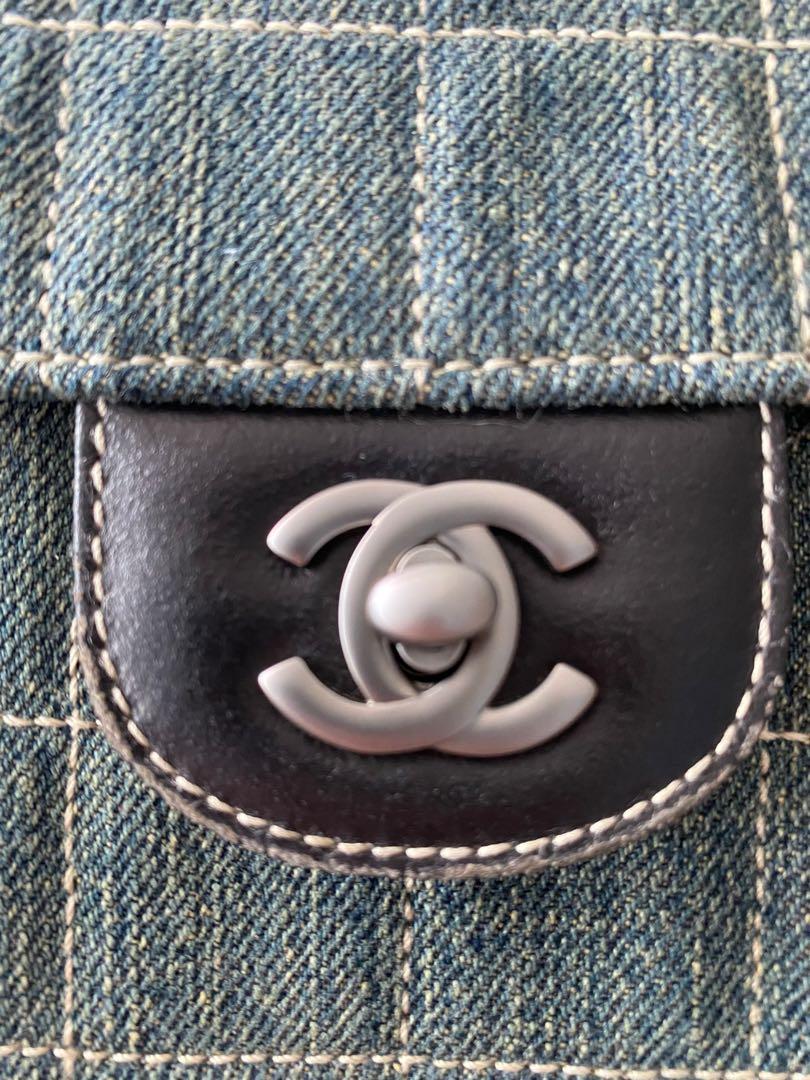 RARE! Chanel Denim Choco Flap Bag, Women's Fashion, Bags & Wallets ...