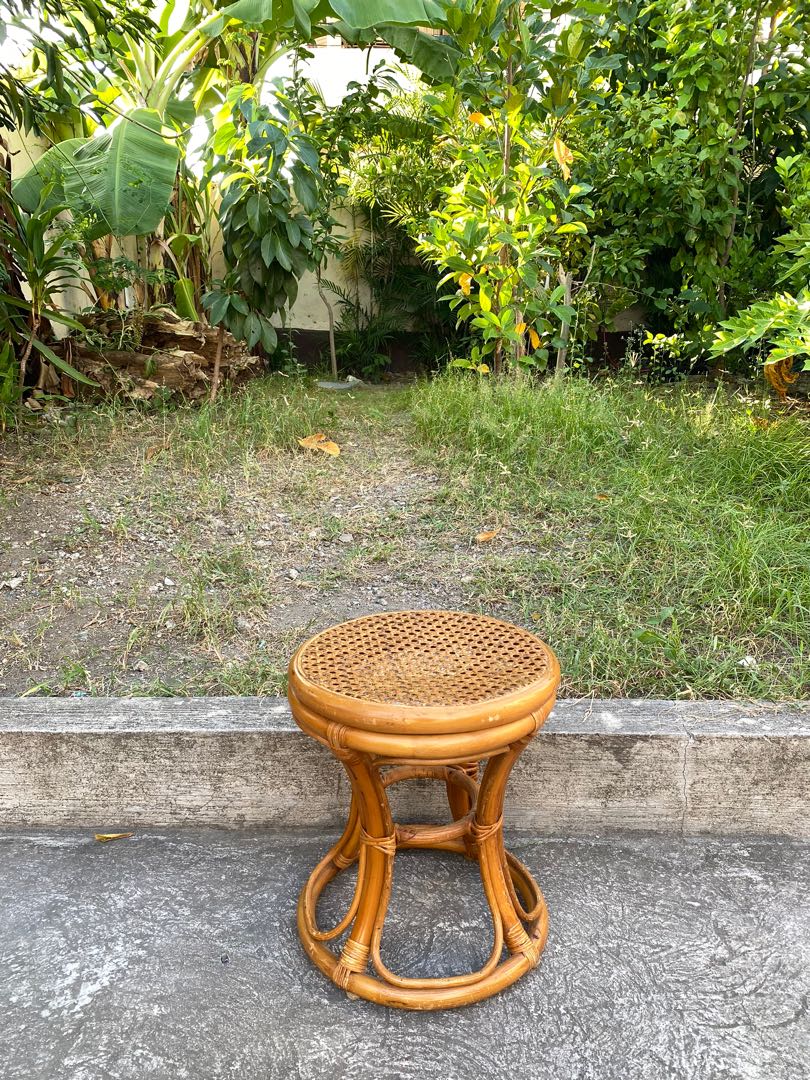 rattan stool solihiya seat, Furniture & Home Living, Home Decor, Other ...