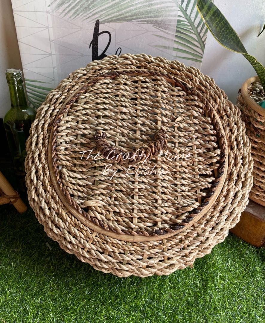 ROUND FOOD COVER/RATTAN FOOD COVER, Furniture & Home Living, Home ...