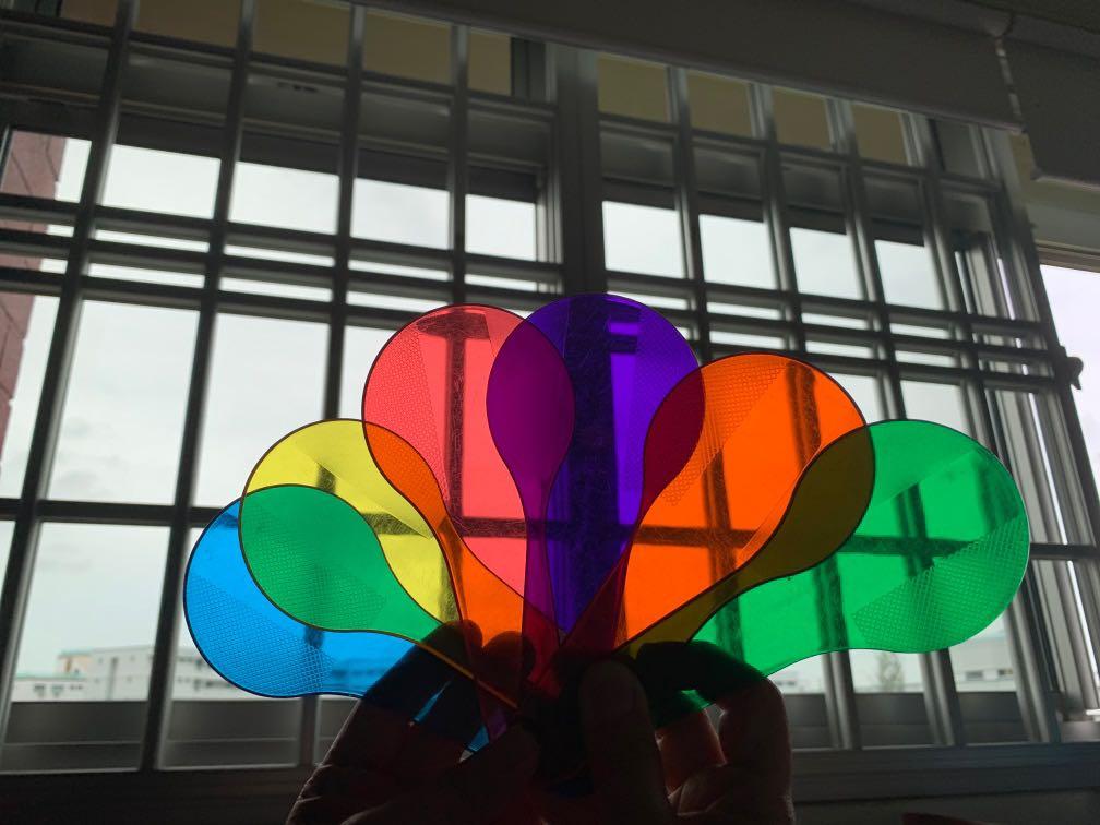 Semi transparent colour plates and test tubes with holders, Hobbies ...