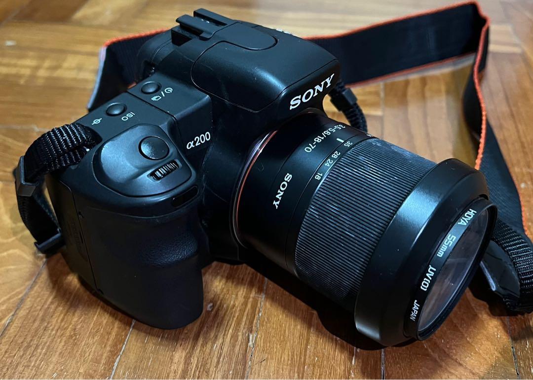 Sony A200 with 18-70mm kit lens, Photography, Cameras on Carousell