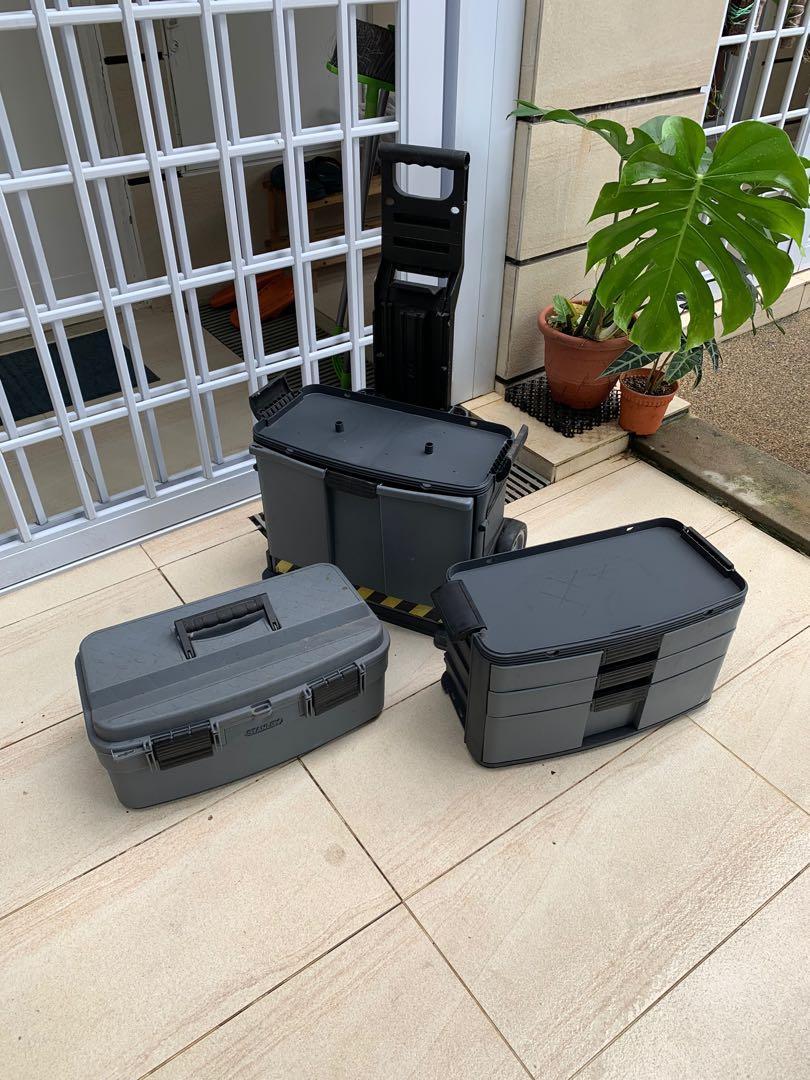 Stanley tool box trolley, Furniture & Home Living, Home Improvement ...