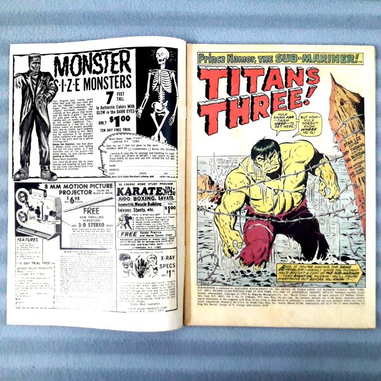 Sub-Mariner #34 (1st Series) Marvel Comics (Vintage Comic) Hulk, Silver ...