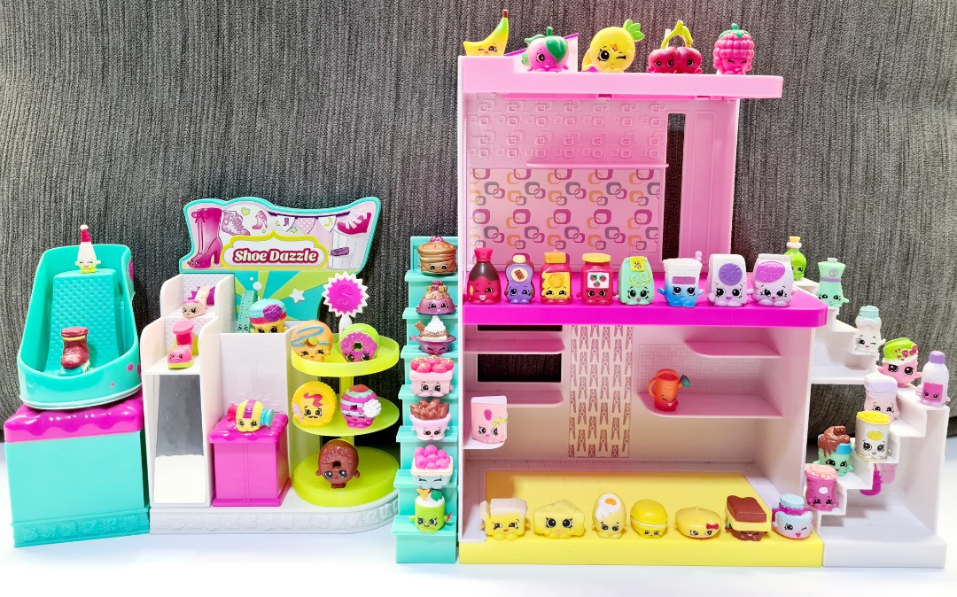 Super Cute Shopkins Collection, Shop, Double Storey House & Fridge ...