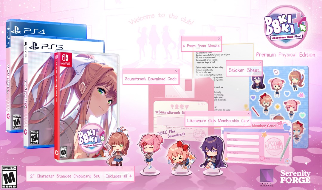 (美版 預訂) Doki Doki Literature Club Plus! Premium Physical Edition DDLC+ ...
