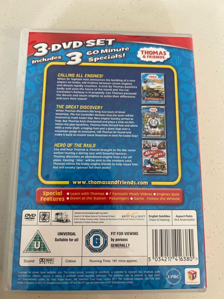 Thomas and friends 3 movie DVD set, Hobbies & Toys, Music & Media, CDs ...