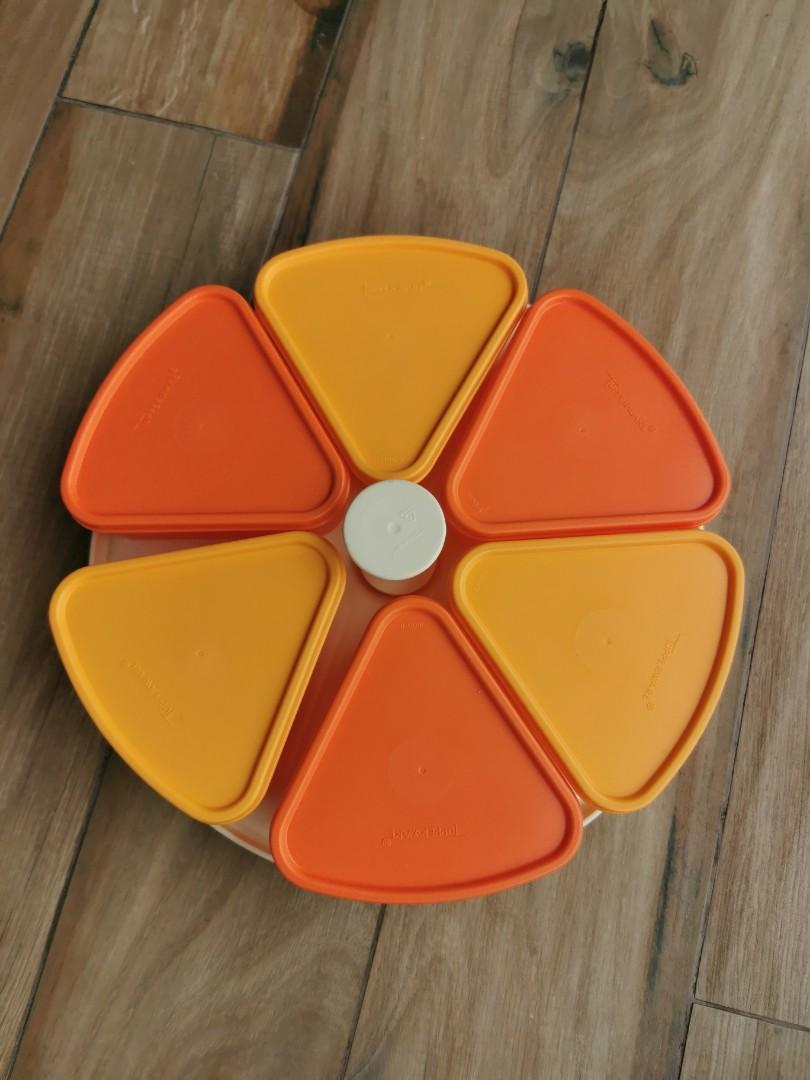 Tupperware Lazy Susan 6x Triangle Wedge Containers, Furniture & Home ...