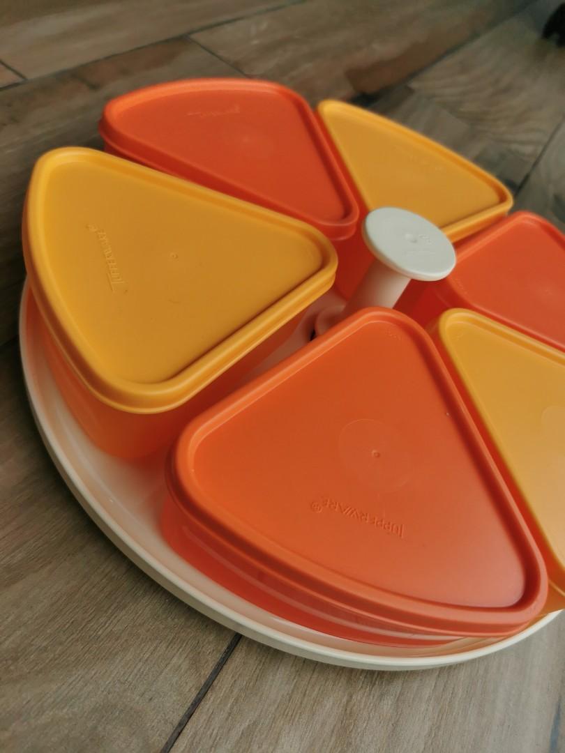Tupperware Lazy Susan 6x Triangle Wedge Containers, Furniture & Home ...