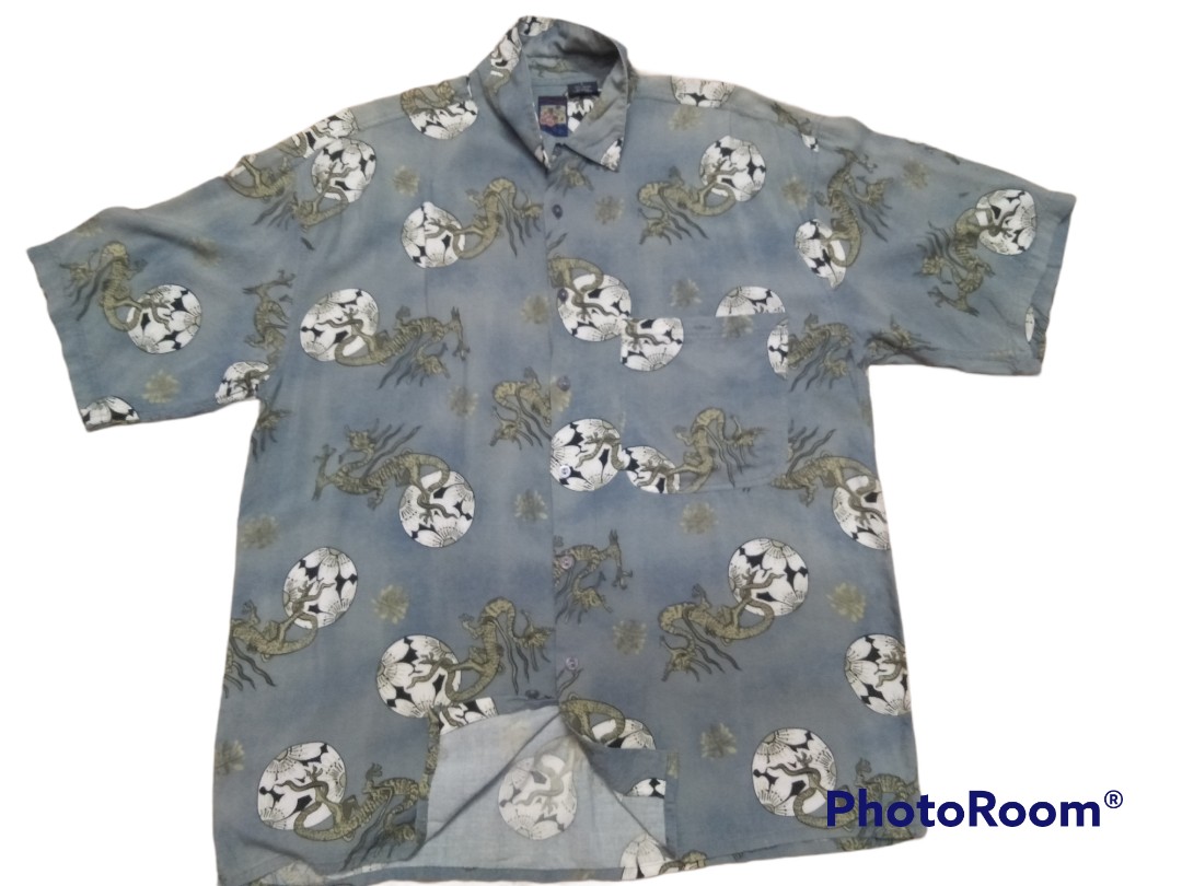 Vintage Rayon Naga Hawaiian, Men's Fashion, Tops & Sets, Tshirts & Polo ...