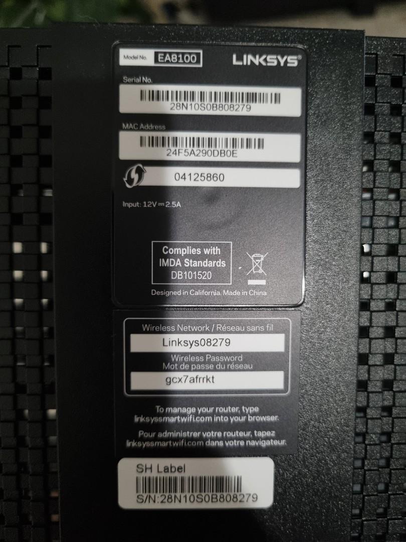 Wifi router LINKSYS EAB100 starhub, Computers & Tech, Parts ...