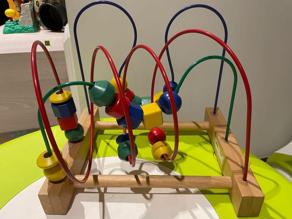 Wooden Labyrinth Game Colorful Large Round Beads for Kids Beads Maze ...