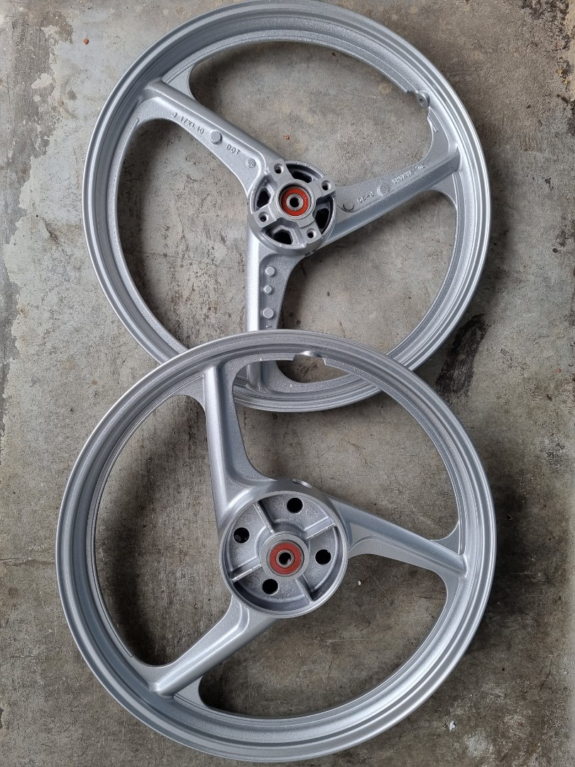 X1R Y125Z Jupiter 135 Enkei Silver Rims, Motorcycles, Motorcycle ...