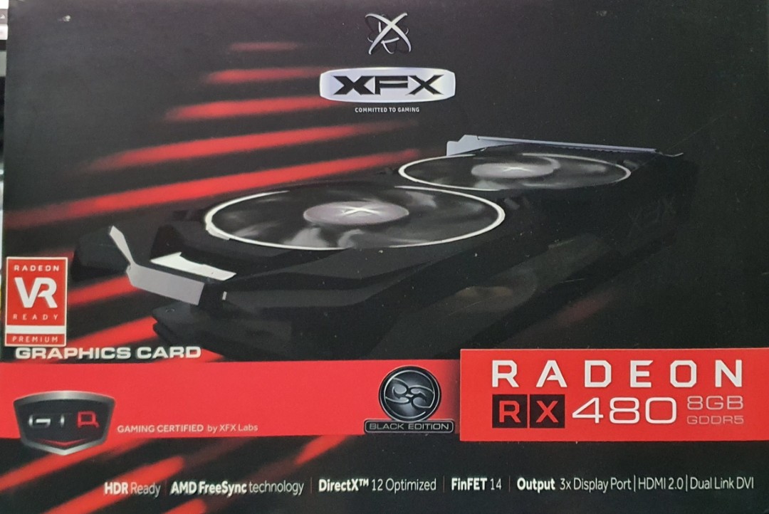 XFX AMD Radeon RX 480 8GB, Computers & Tech, Parts & Accessories ...
