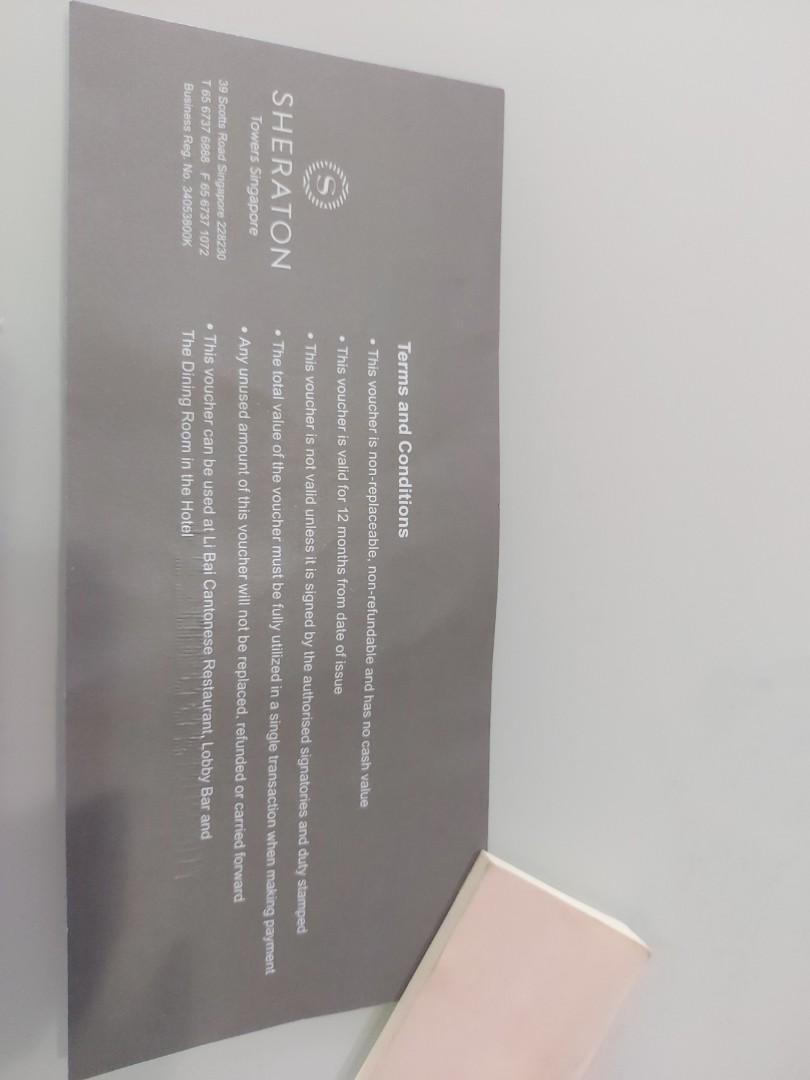 $200 Sheraton Towers Singapore Gift Voucher, Tickets & Vouchers ...