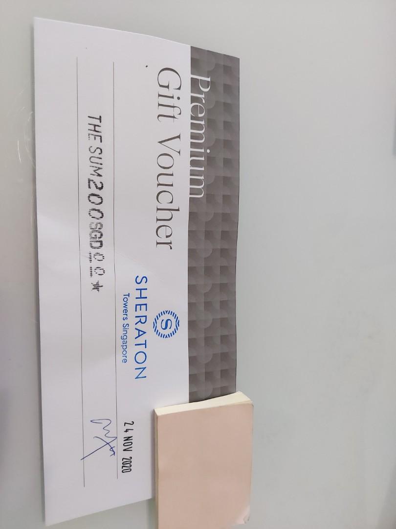 $200 Sheraton Towers Singapore Gift Voucher, Tickets & Vouchers ...