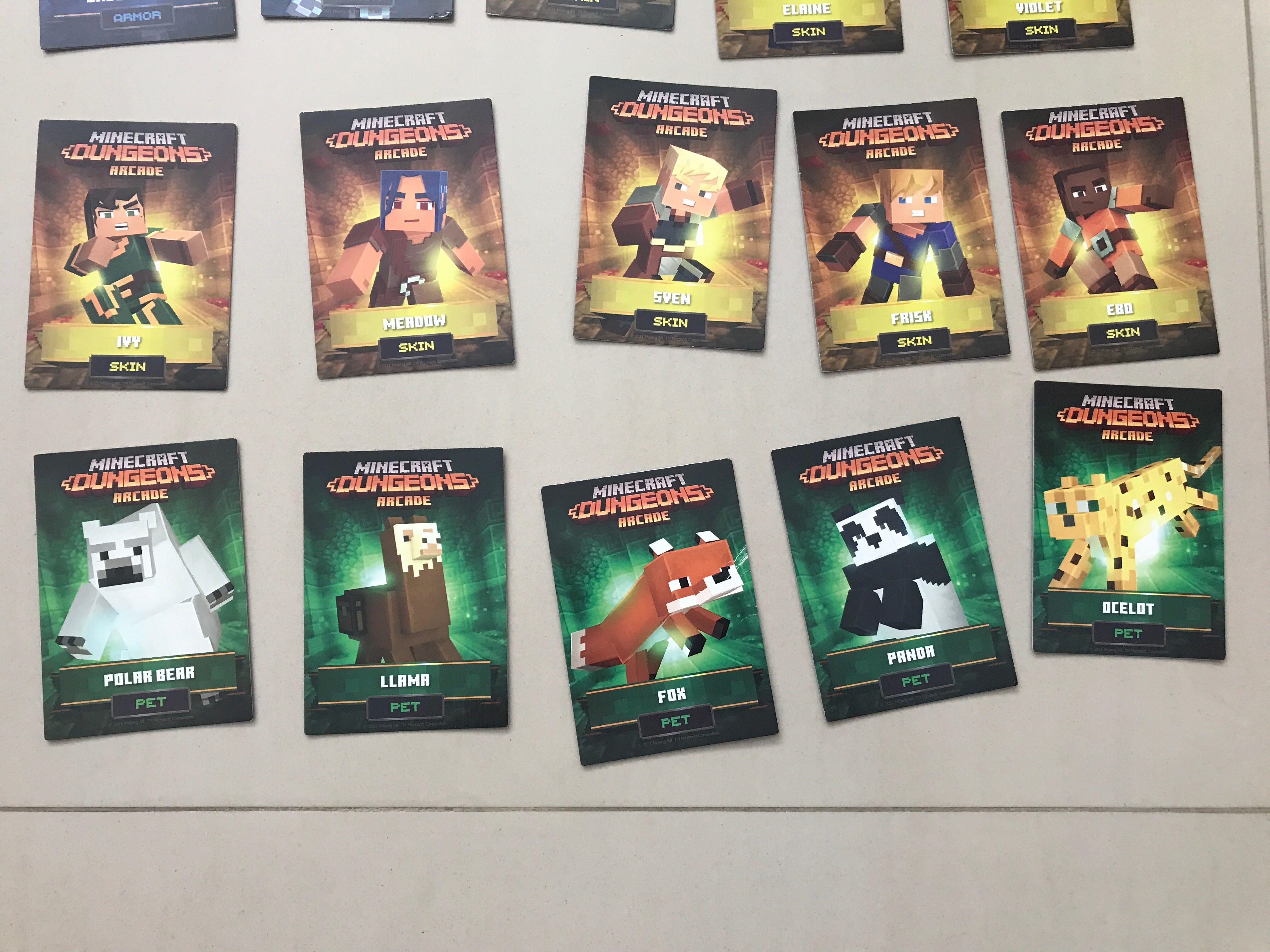 35 non foil Minecraft dungeons arcade card series 1, Hobbies & Toys ...