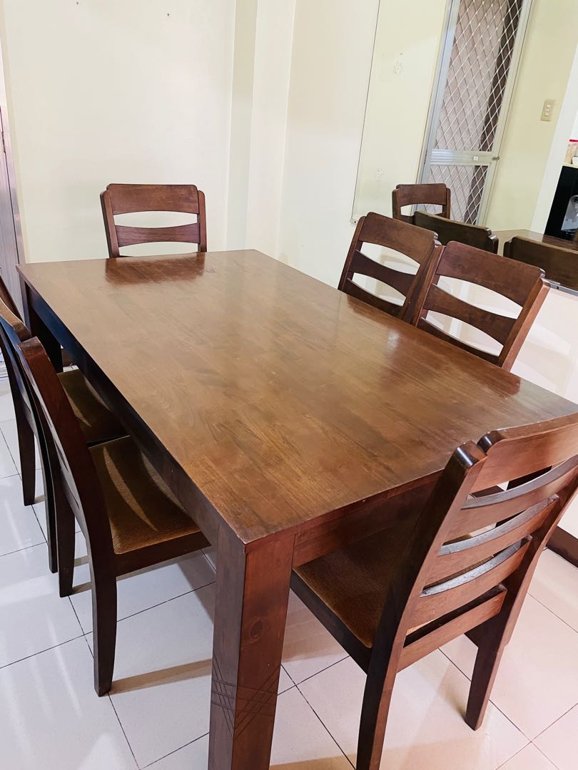 6-Seater Tiffany Dining Set, Furniture & Home Living, Furniture, Tables ...