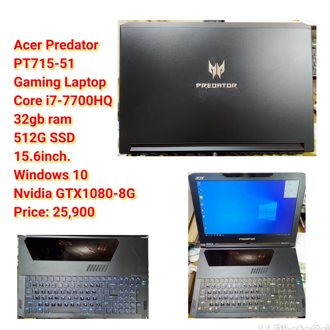 Acer Predator PT715-51 Gaming Laptop Core i7, 電腦及科技產品, 桌上電腦或筆記型電腦在旋轉拍賣