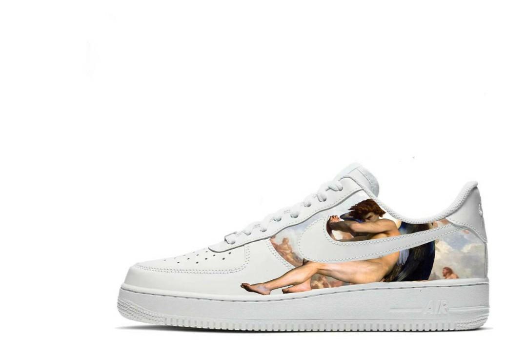 Angel Air Force 1 Customs, Men's Fashion, Footwear, Sneakers on Carousell