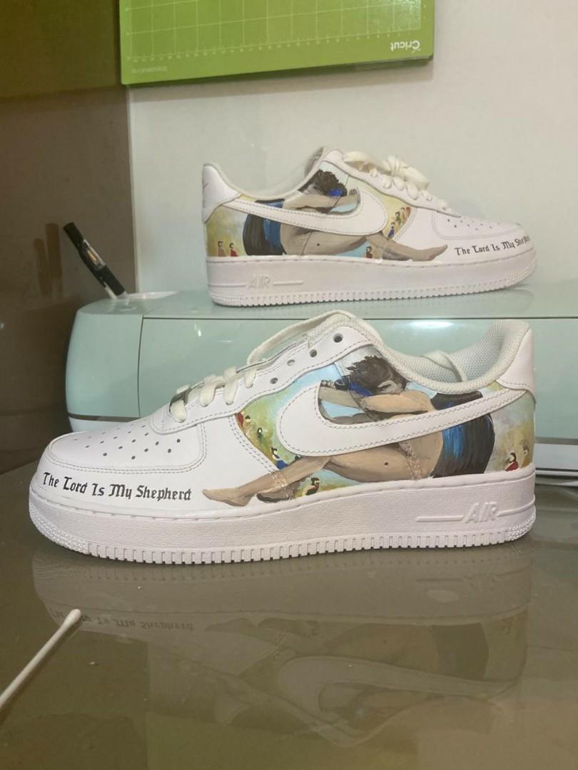 Angel Air Force 1 Customs, Men's Fashion, Footwear, Sneakers on Carousell