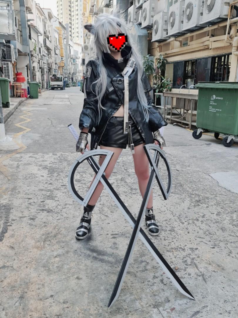 Arknights Lappland Cosplay Cos Costume Set Bundle, Women's Fashion ...