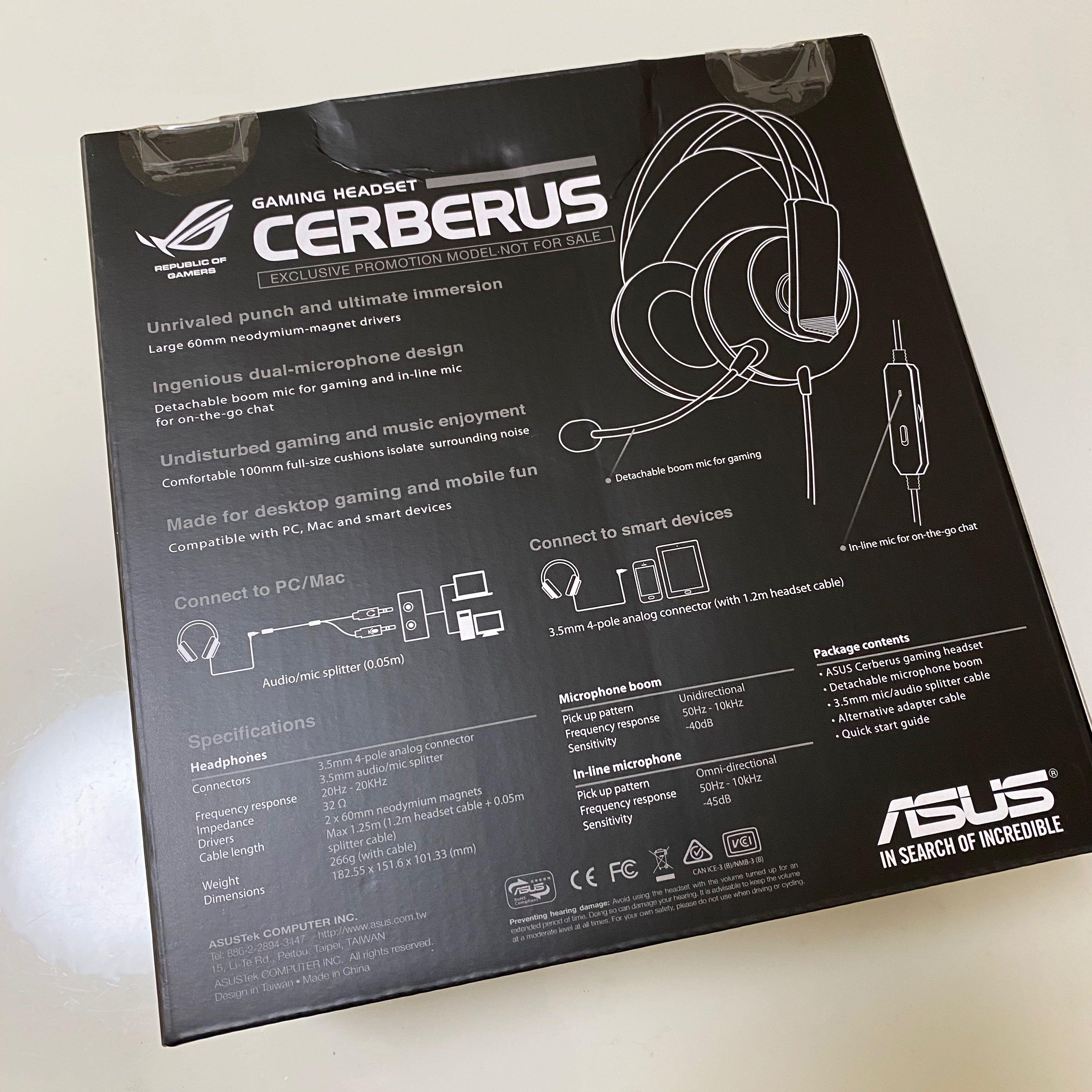 ASUS ROG Cerberus Gaming Headset, Audio, Headphones & Headsets on Carousell