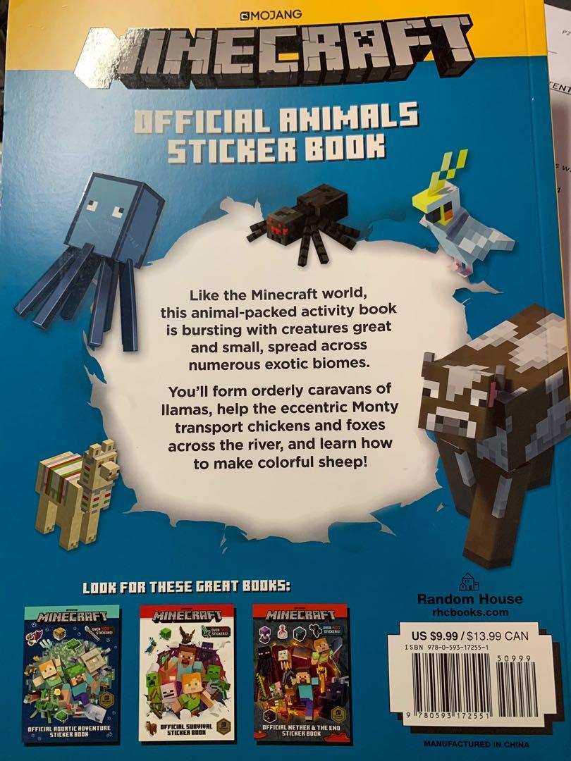 Authentic Minecraft Official Animals Sticker Book, Hobbies & Toys ...