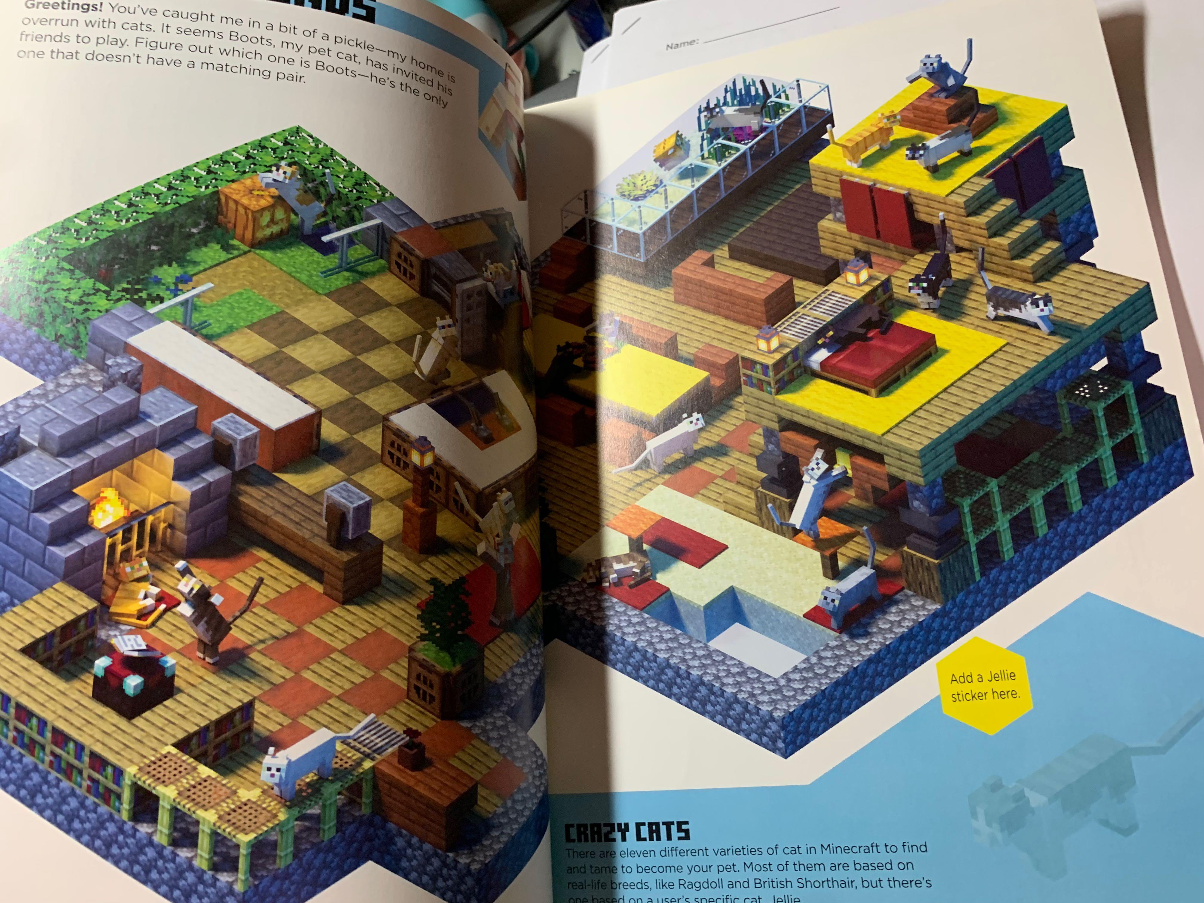 Authentic Minecraft Official Animals Sticker Book, Hobbies & Toys ...