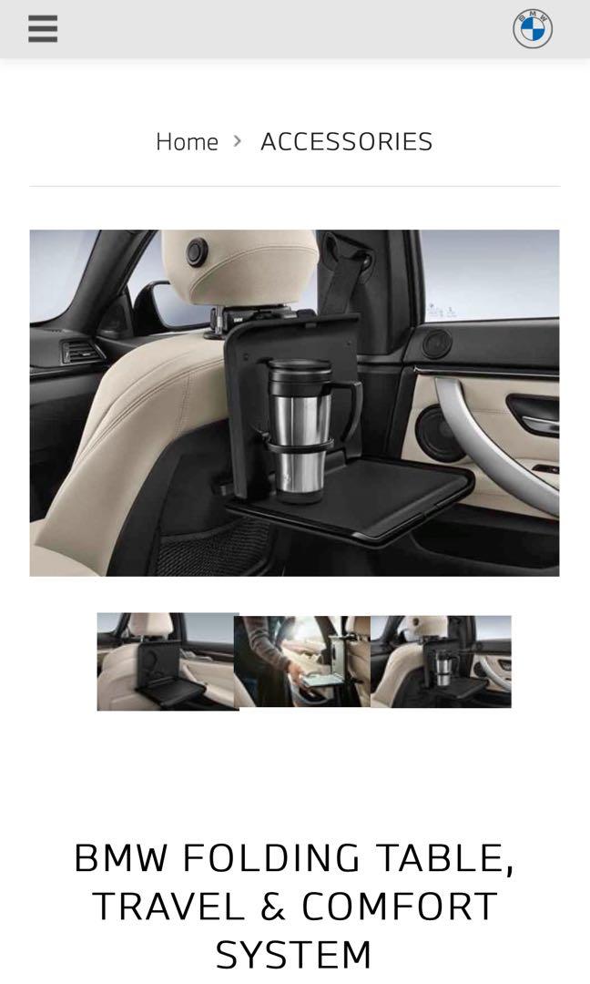 BMW Original Travel and Comfort System Folding Table, Car Accessories ...