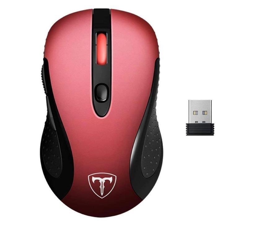 [C2233] VictSing Computer Wireless Mouse Red, Computers & Tech, Parts ...